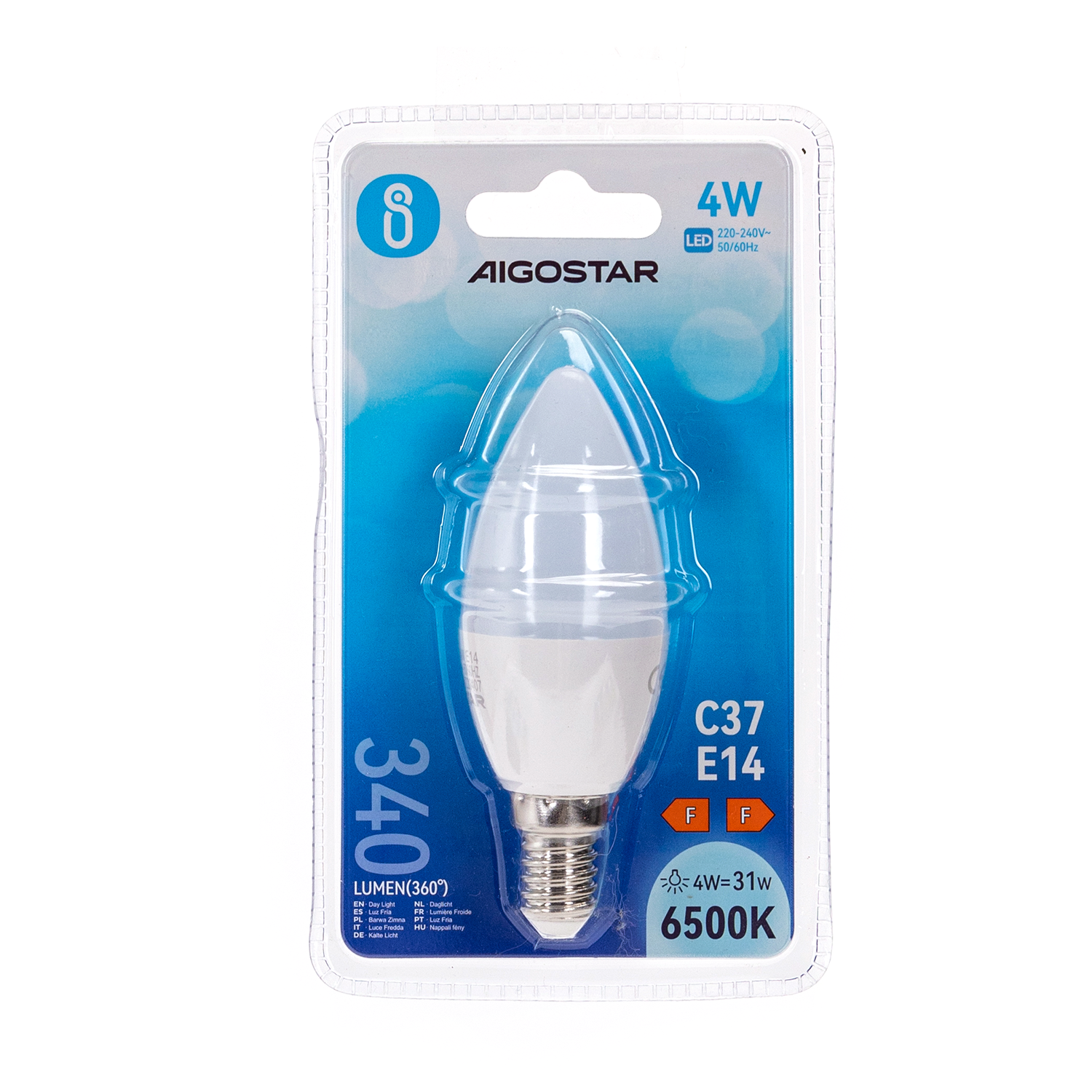 LED C37 E14 4W Luz Fría 4w - Prendeluz