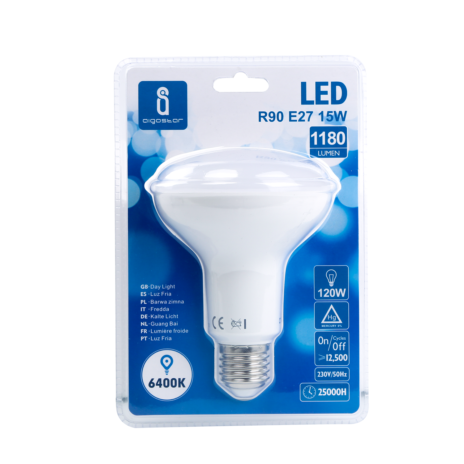LED R90 E27 15W Luz Fría 15W - Prendeluz