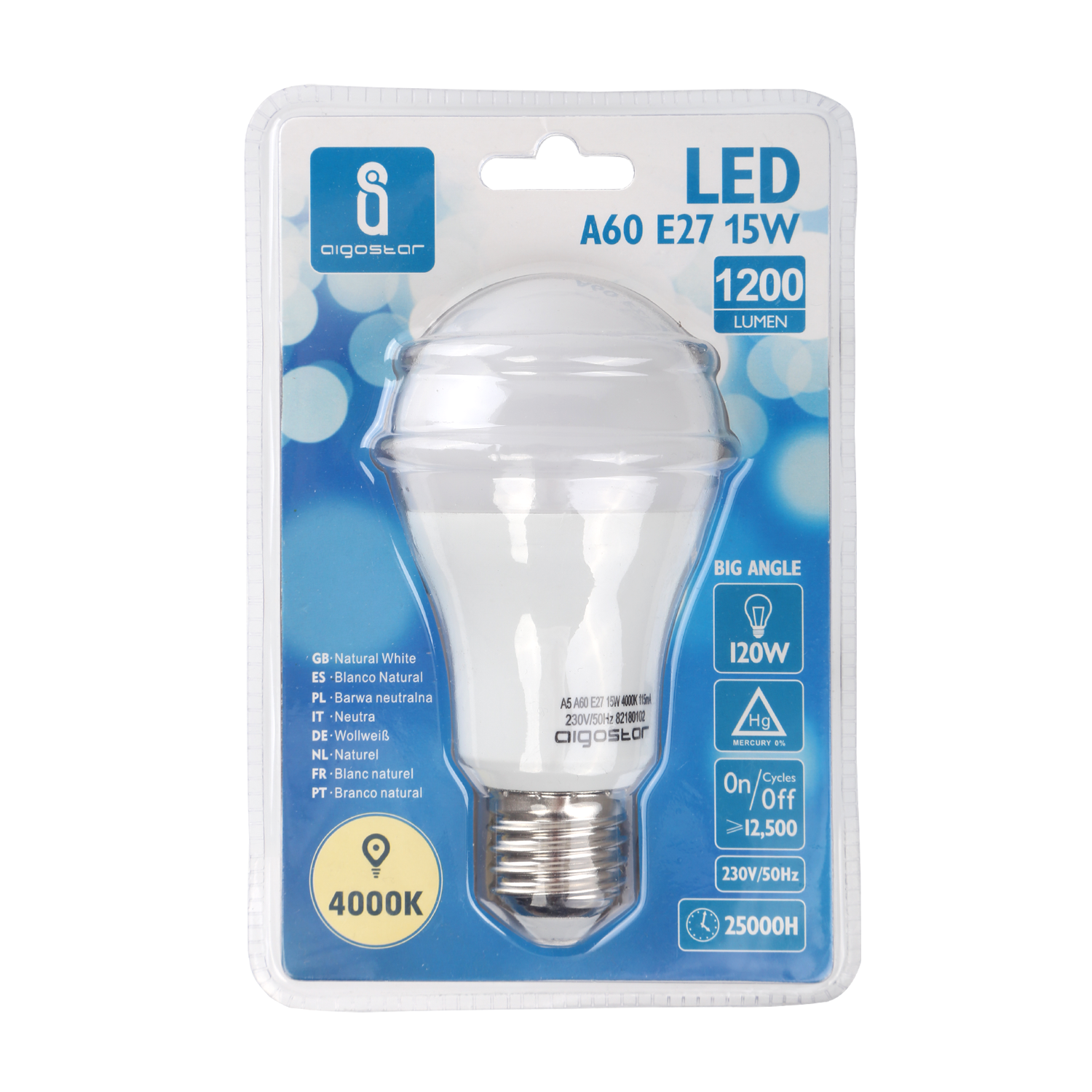 LED A60 E27 15W Luz Natural 15W - Prendeluz